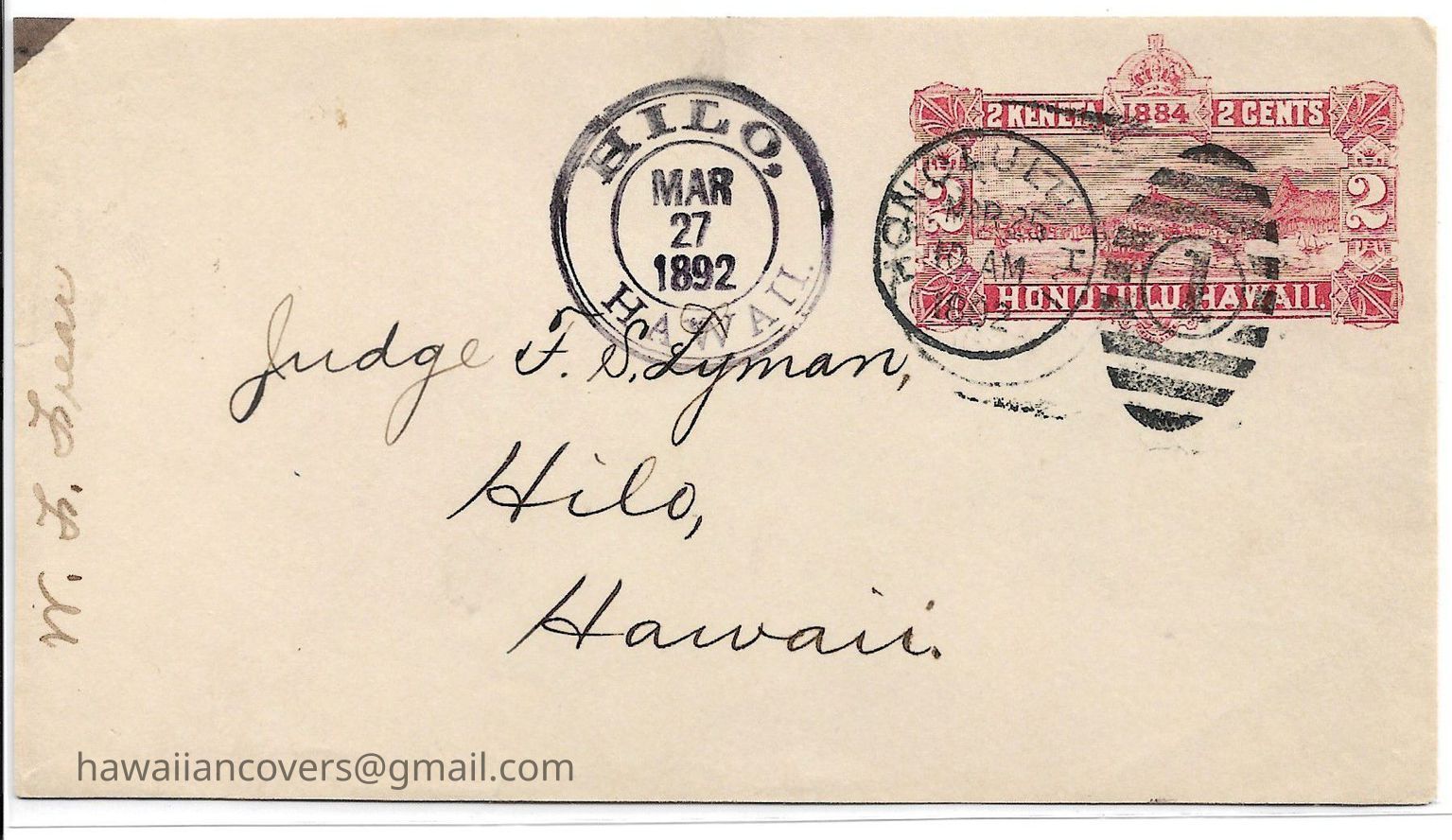 Frederick S Lyman Judge of Hawaii Island