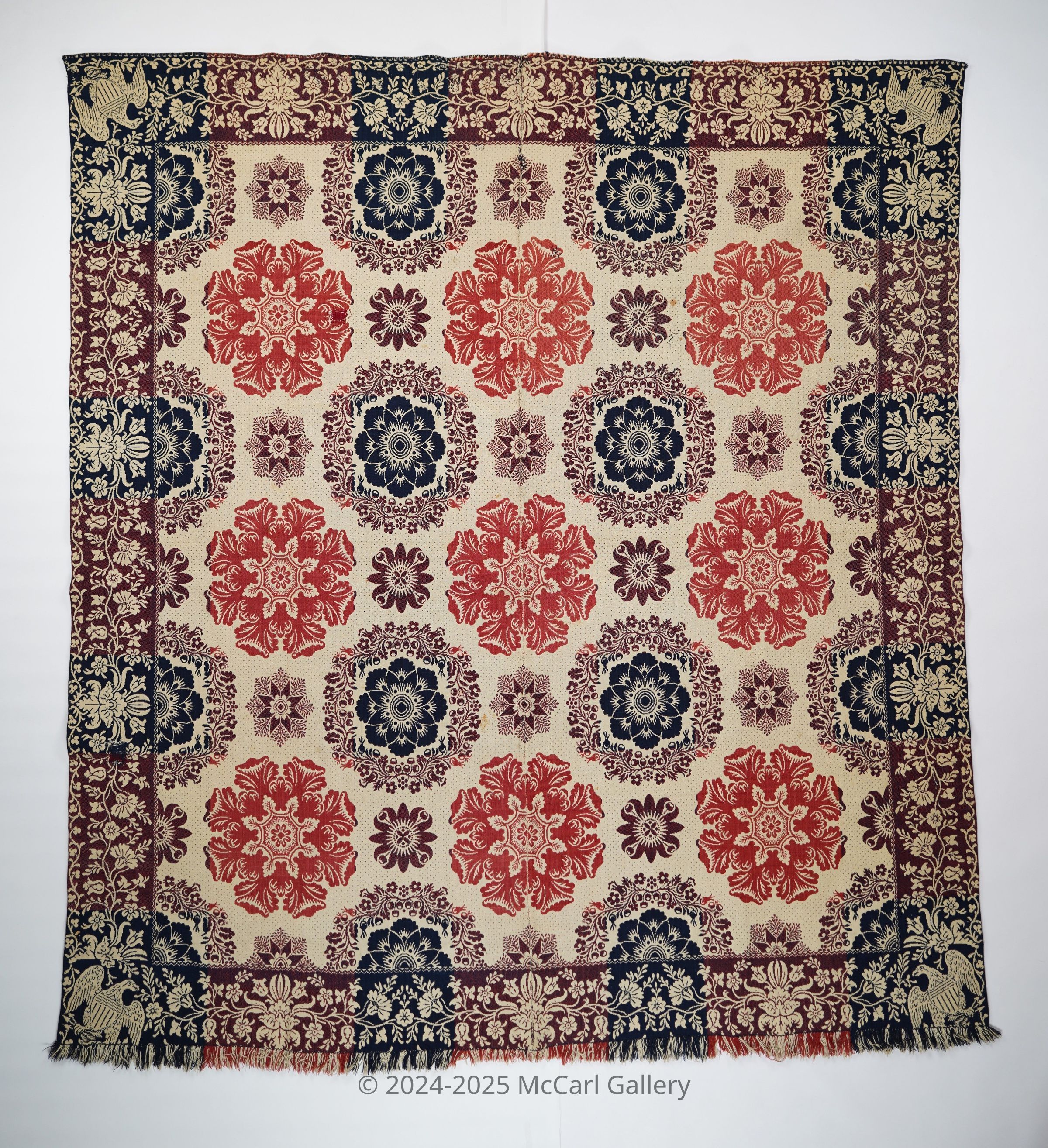 Indiana coverlet by Thomas Cranston, doubleweave