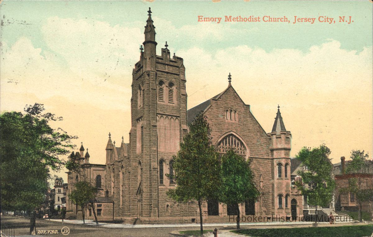 Postcard: Emory M.E. Church, Jersey City, NJ