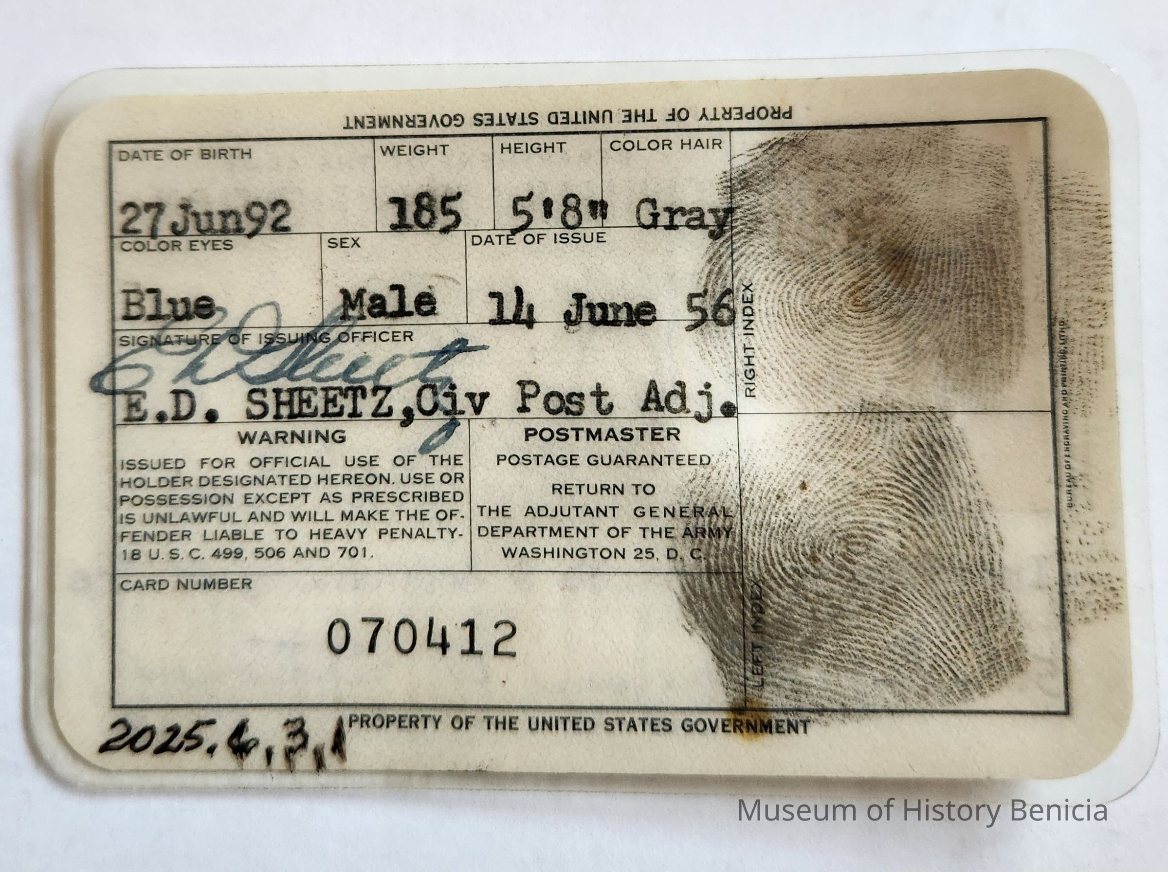 Card, Identification