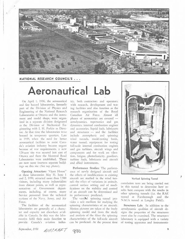 National Research Council's… Aeronautical Lab