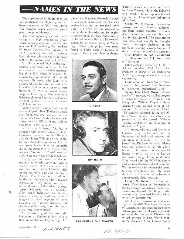Names in the News - Sep 1952