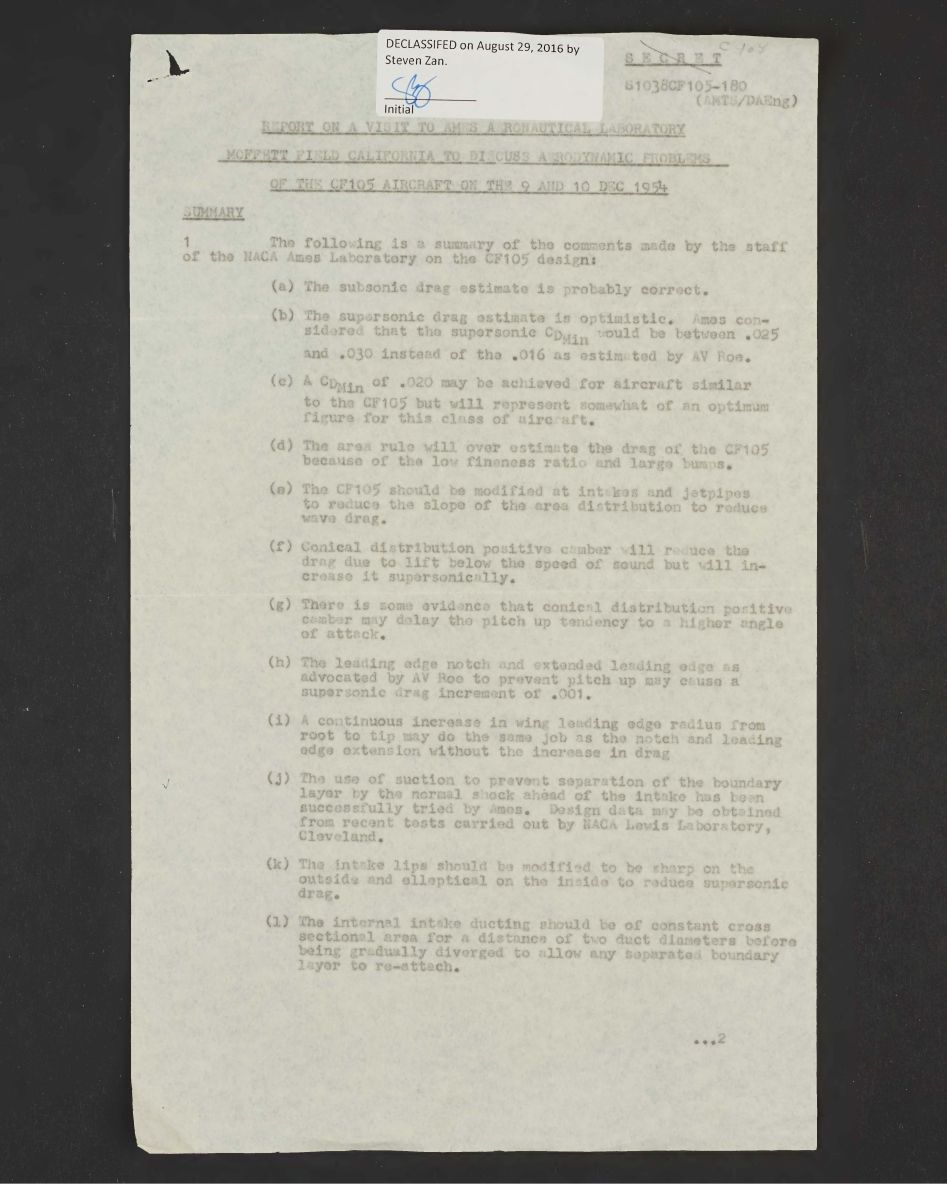 Report on a visit to Ames Aeronautical Laboratory Moffett Field ...