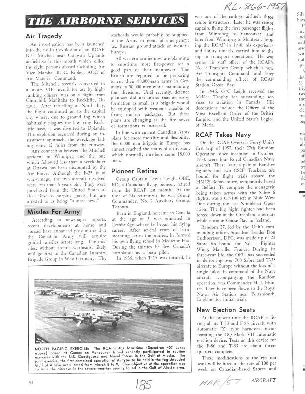 The Airborne Services - Mar 1957