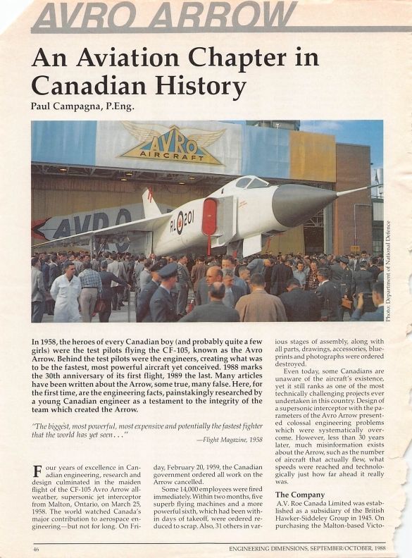 Avro Arrow - An Aviation Chapter in Canadian History