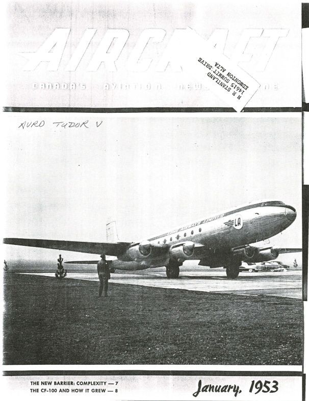 Cover of Jan 1953 Aircraft