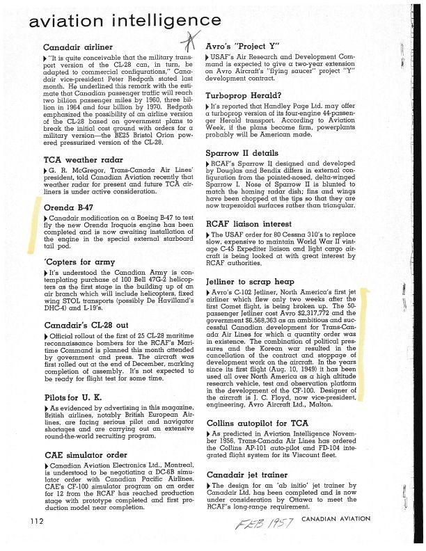 Aviation Intelligence - Feb 1957