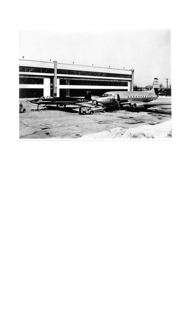 Black and White 5"x7" Photo of Avro Jetliner and CF-100 Canuck in front ...