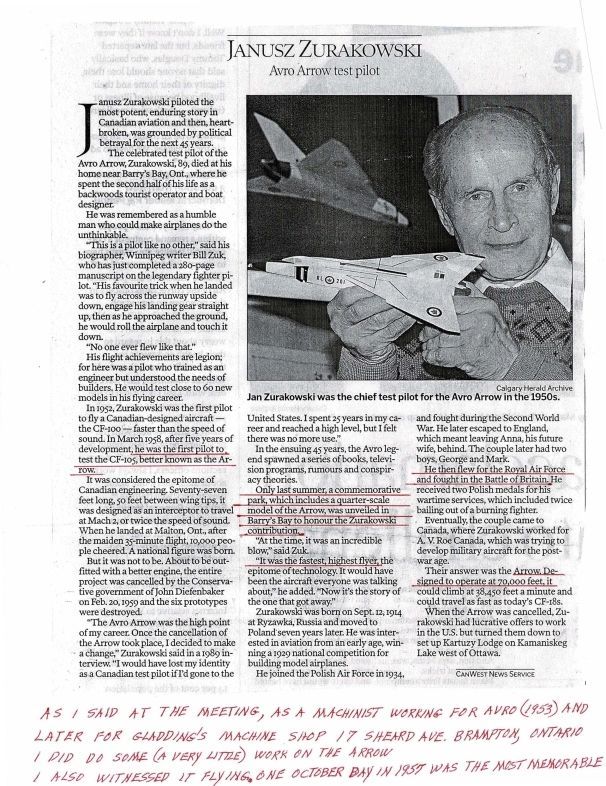 Janusz Zurakowski - Avro Arrow test pilot