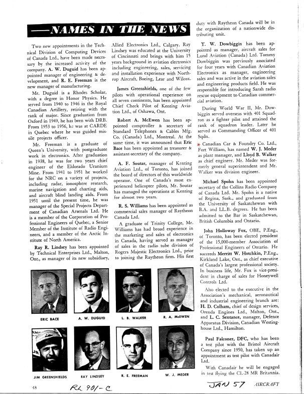 Names in the News - Jan 1957