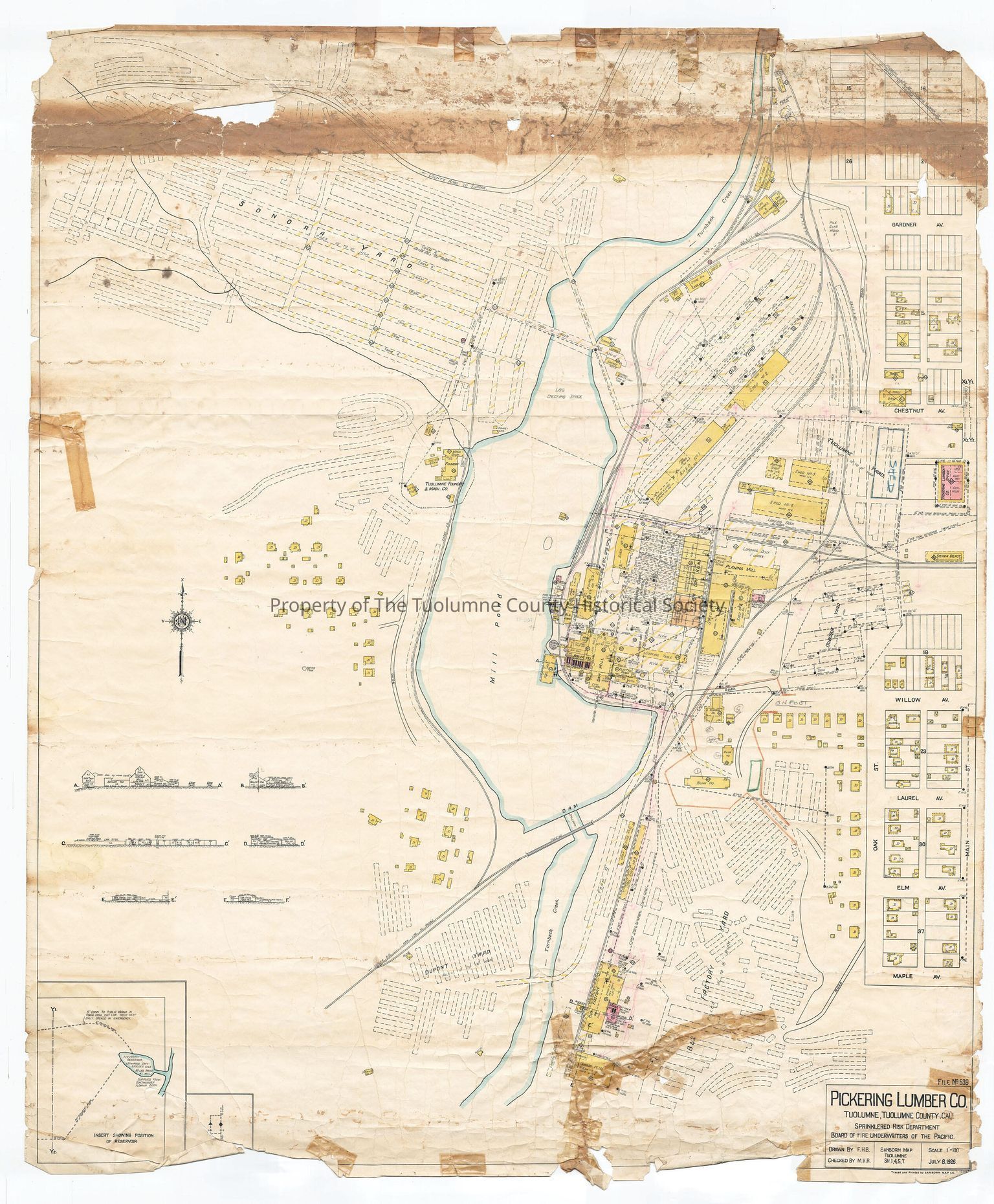 Pickering Lumber Co. Sprinklered Risk Dept. Board of Fire Underwriters ...