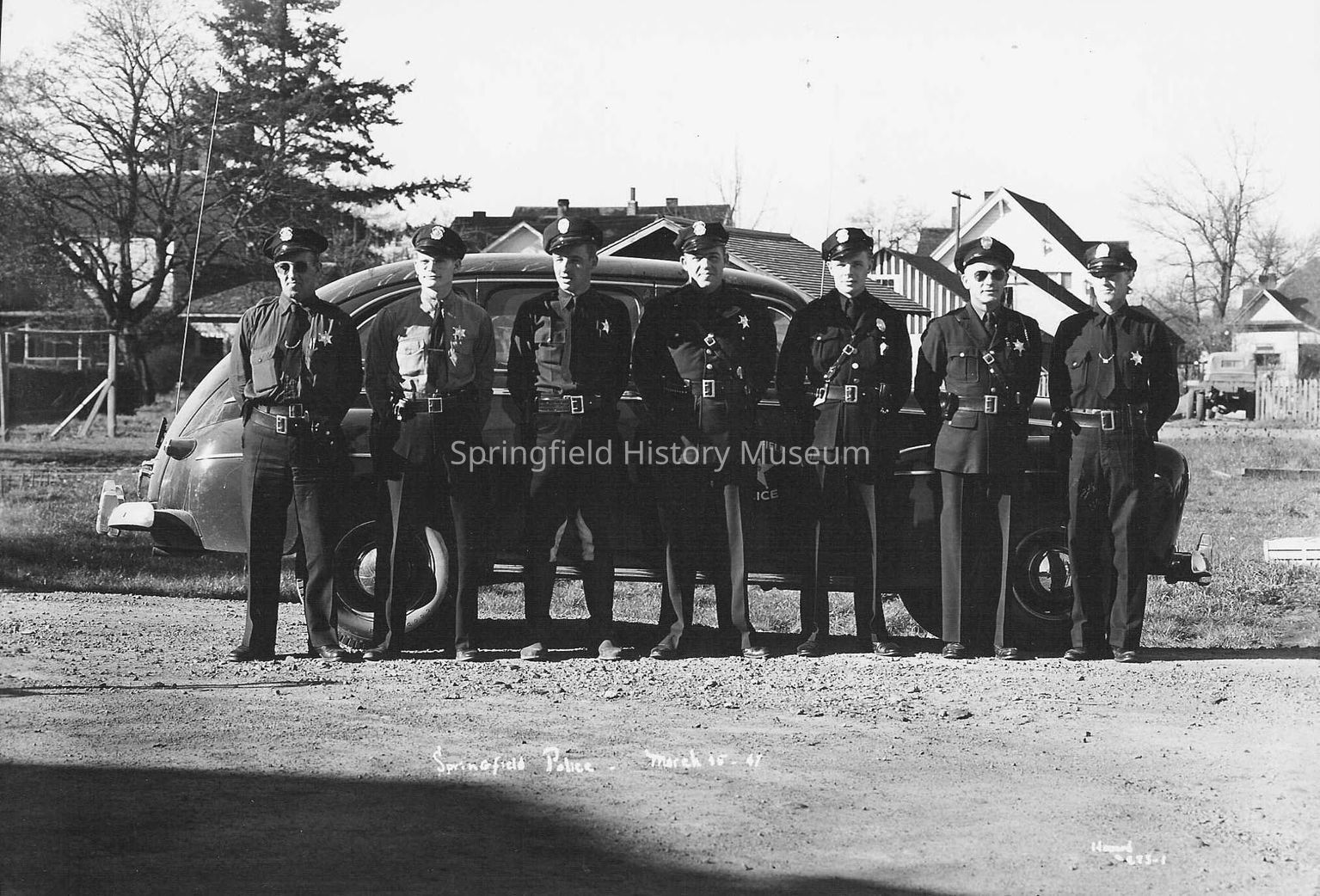 Photograph of Springfield police officers posing with car, Springfield ...