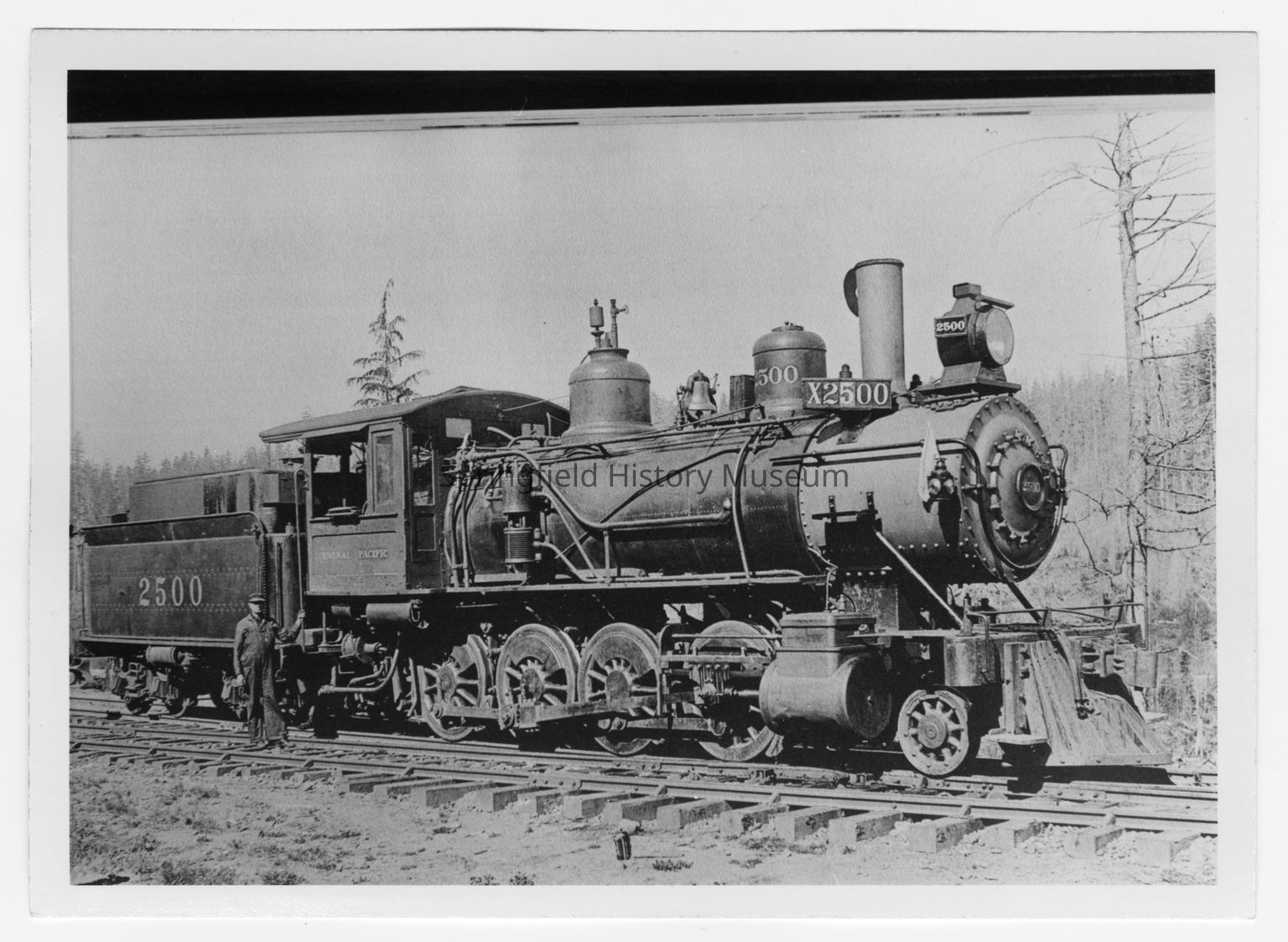 Photograph of a Southern Pacific Railroad locomotive, Timber, Oregon, 1915