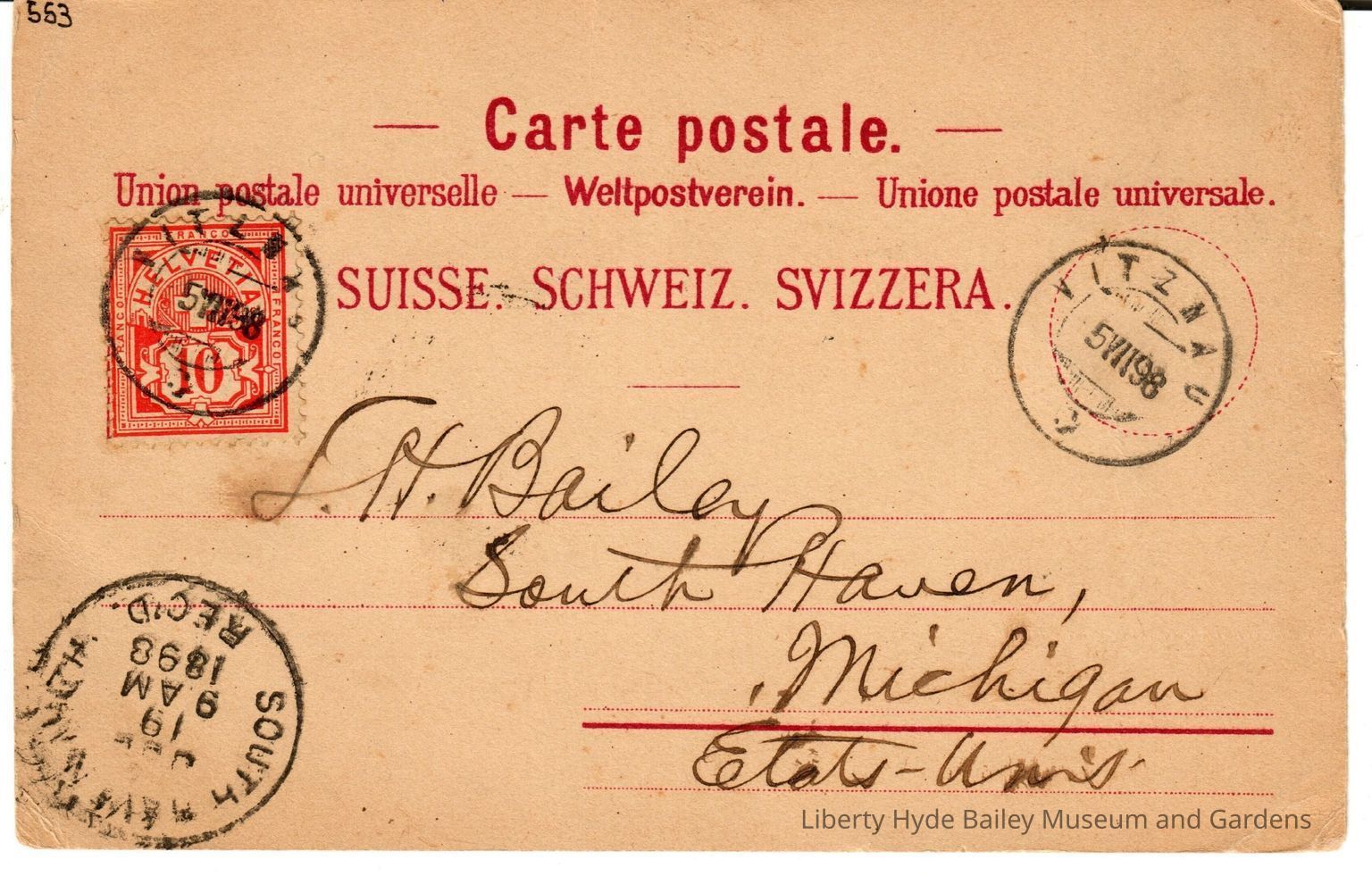 Postcard: July 5, 1898