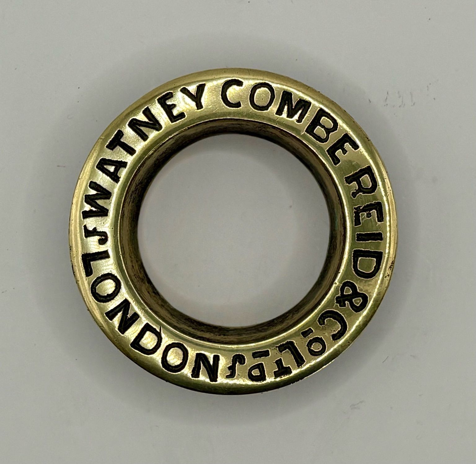 Brass Beer Barrel Collar - Watney Combe Reid & Co Ltd