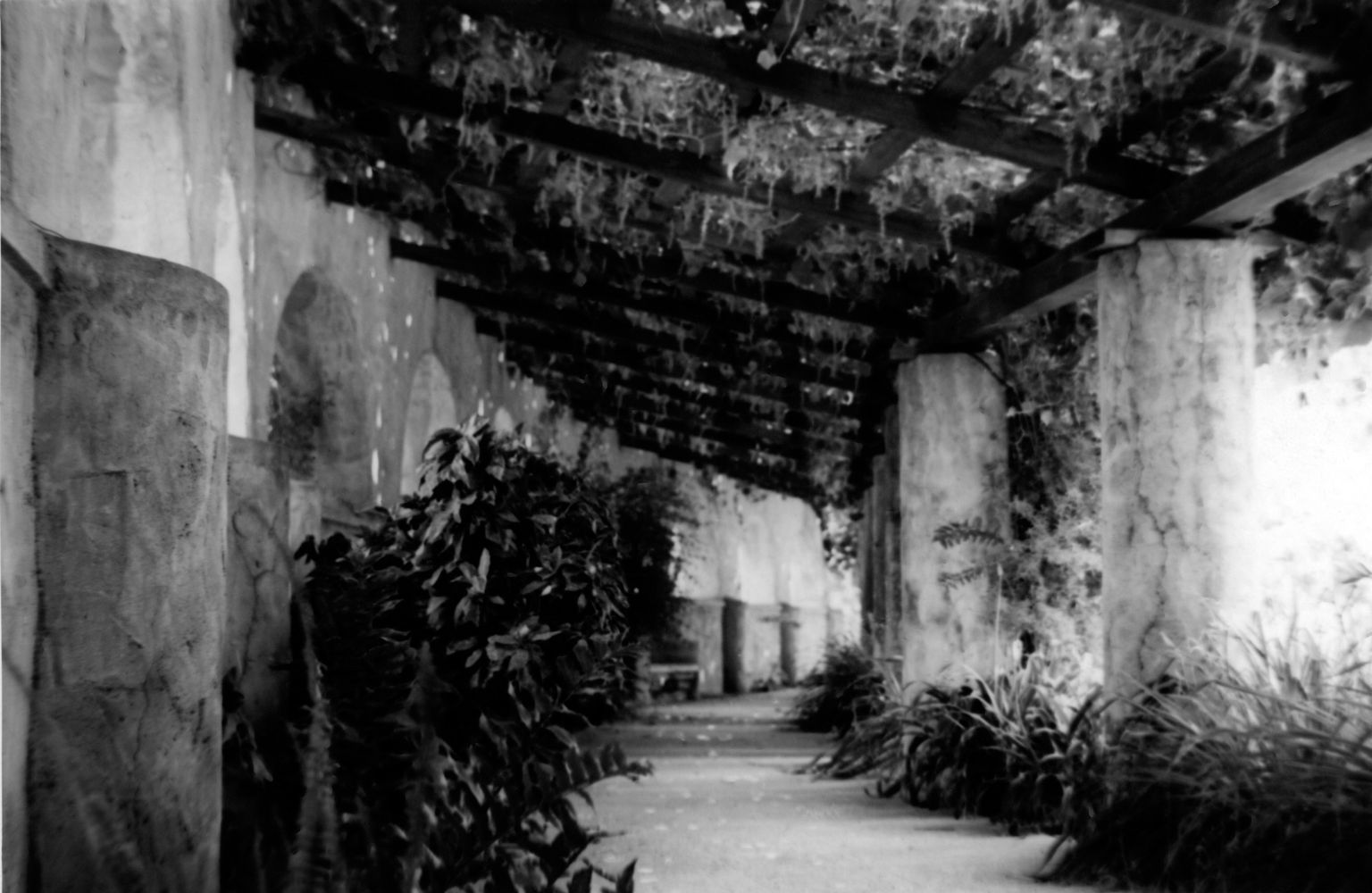 MISSION WALKWAY, WEST SIDE, LOOKING NORTH, CA. 1941-42