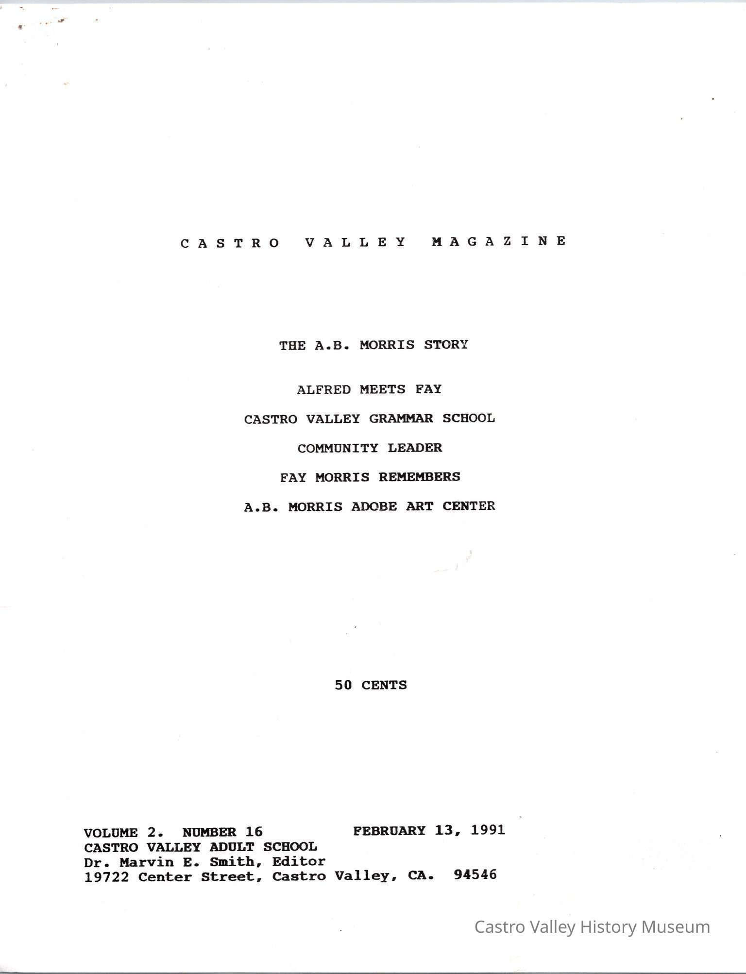 Castro Valley Magazine - Castro Valley History Museum