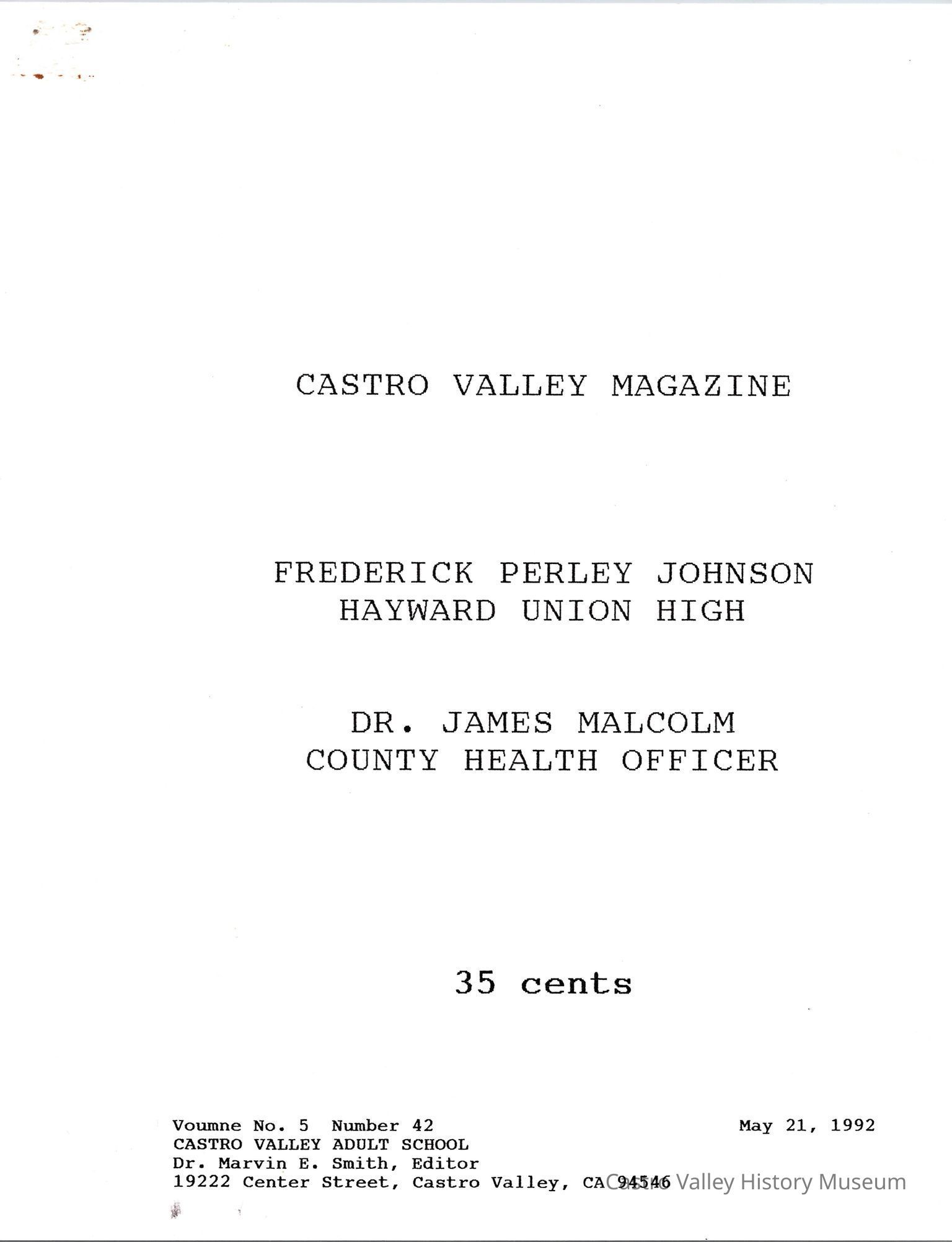 Castro Valley Magazine Vol 5 No. 42