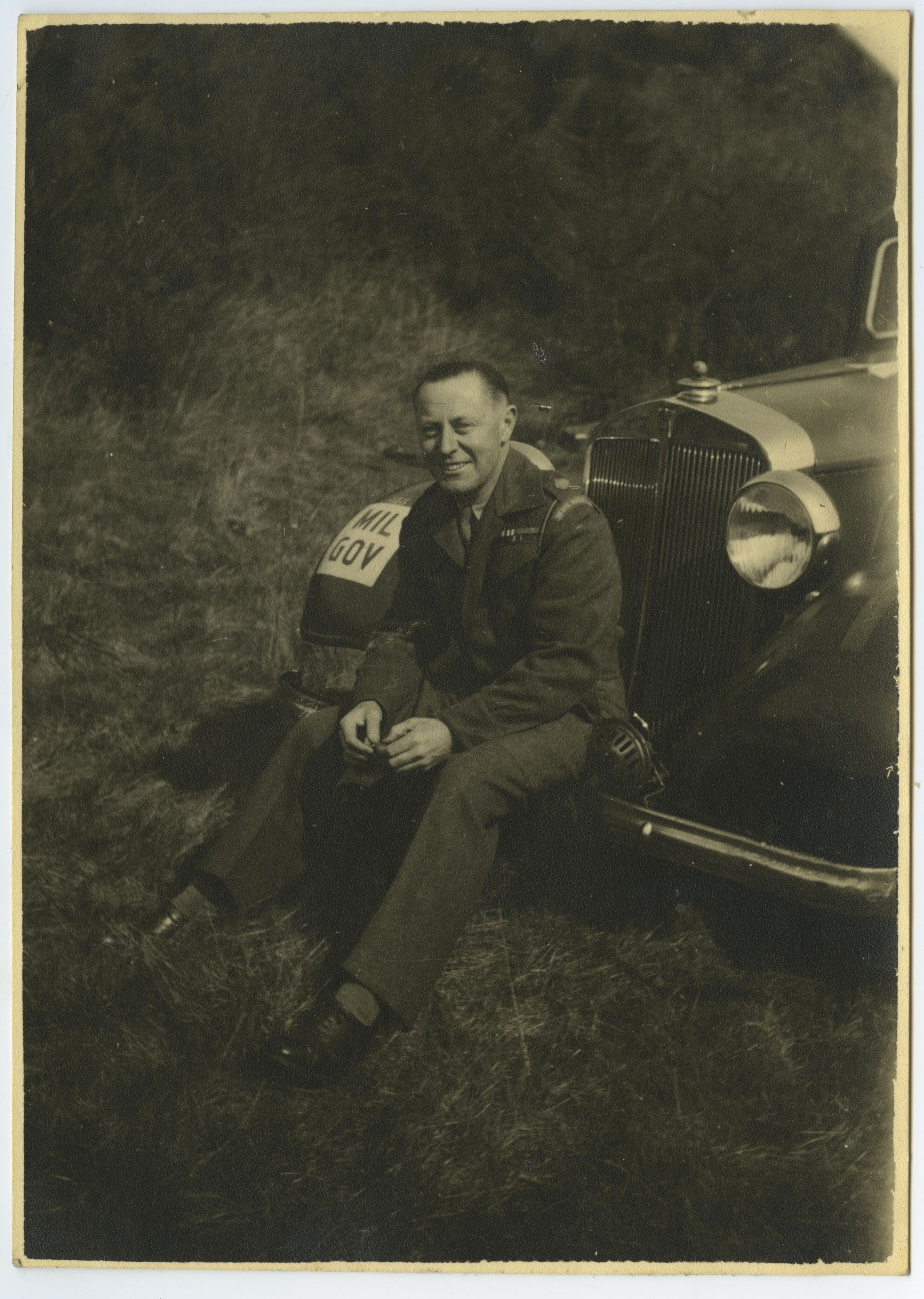 Major McBride and his German Horch Limousine