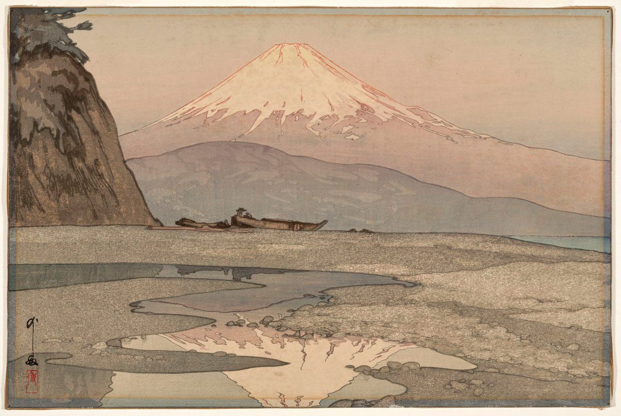 Crocker Art Museum - Art - Fuji from Okitsu by Hiroshi Yoshida ...