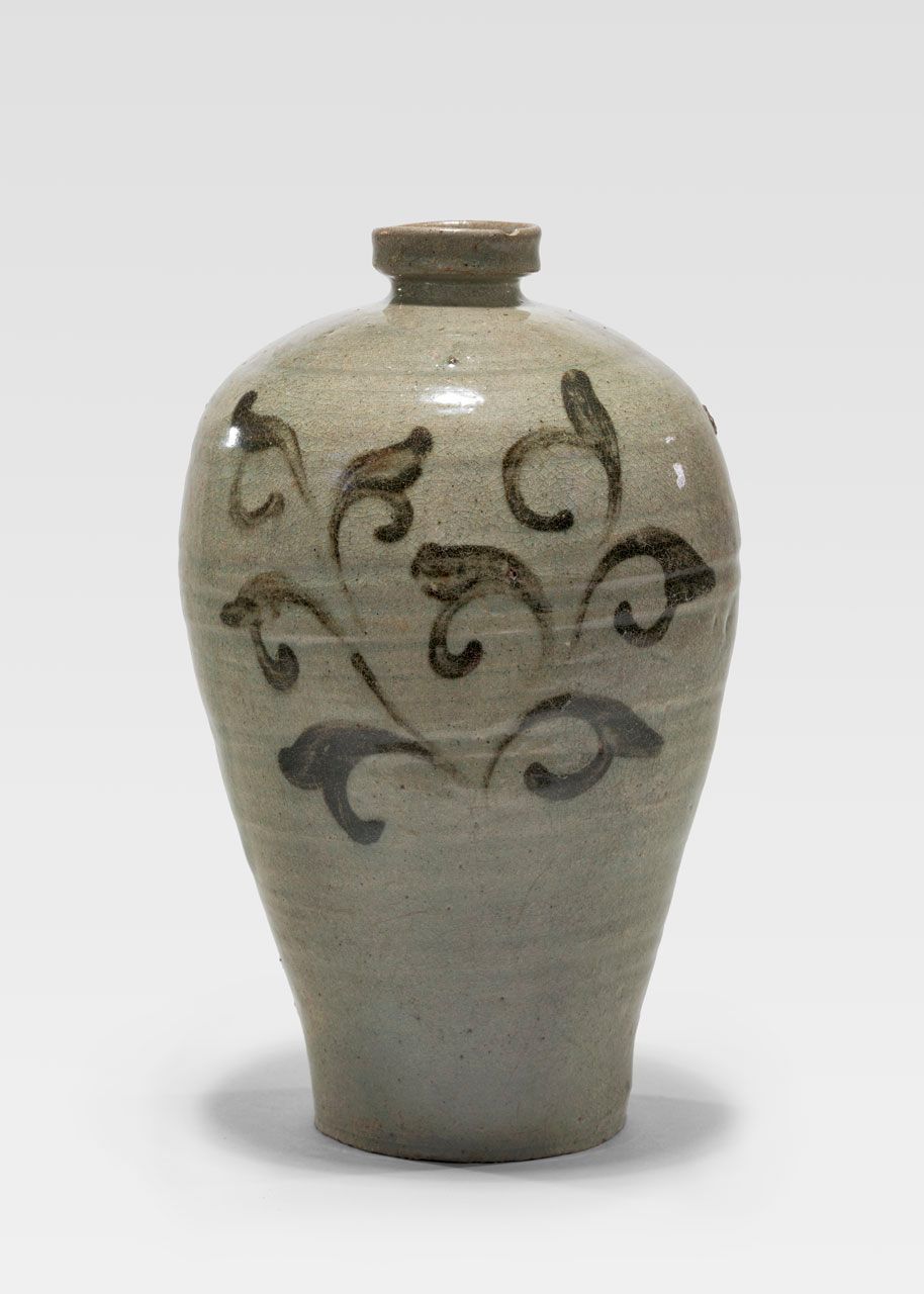 Crocker Art Museum - Art - Jar with Leaf Scrolls Design by Korean (13th ...