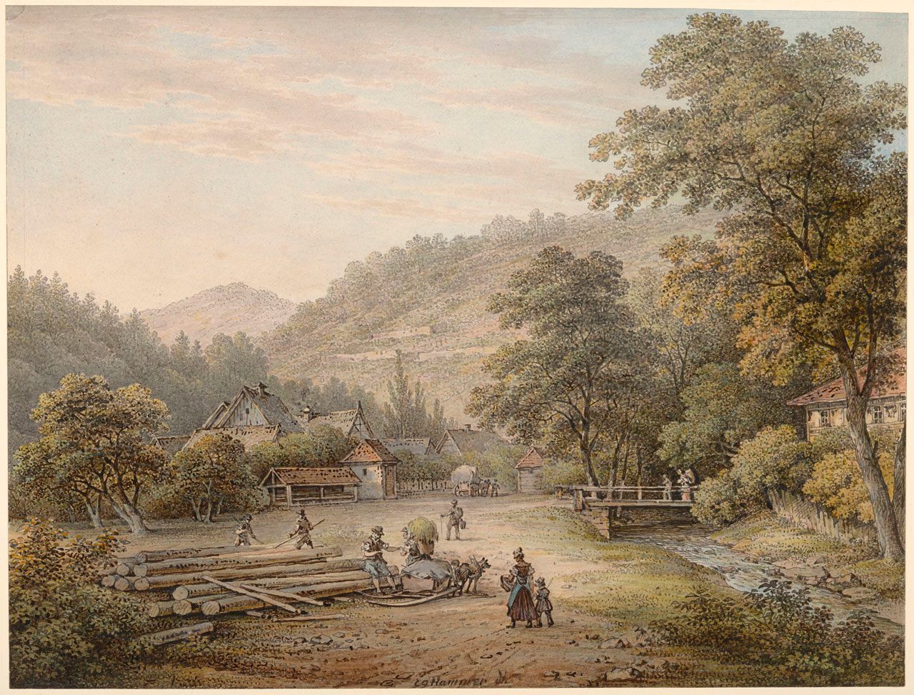 Crocker Art Museum - Art - A Farmstead in the Rabenauer Grund (RECTO ...