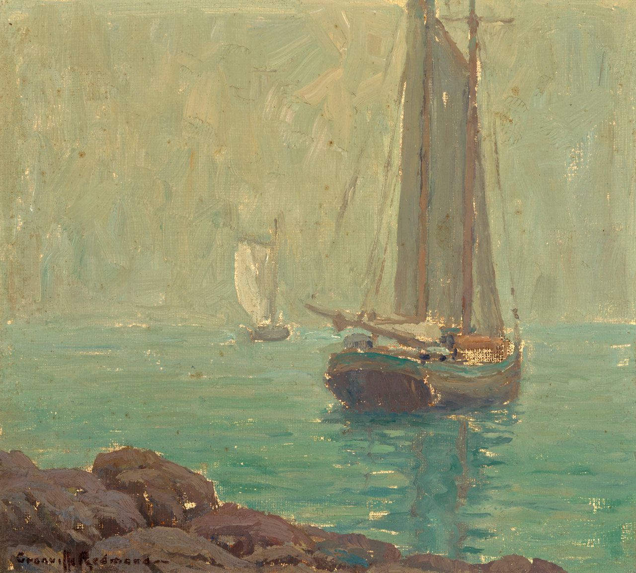 Crocker Art Museum - Art - At Rest (Hay Scow) by Granville Redmond ...