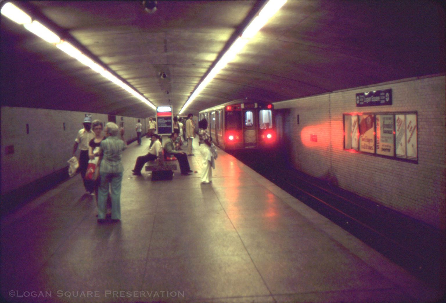 Logan Square subway station 1978