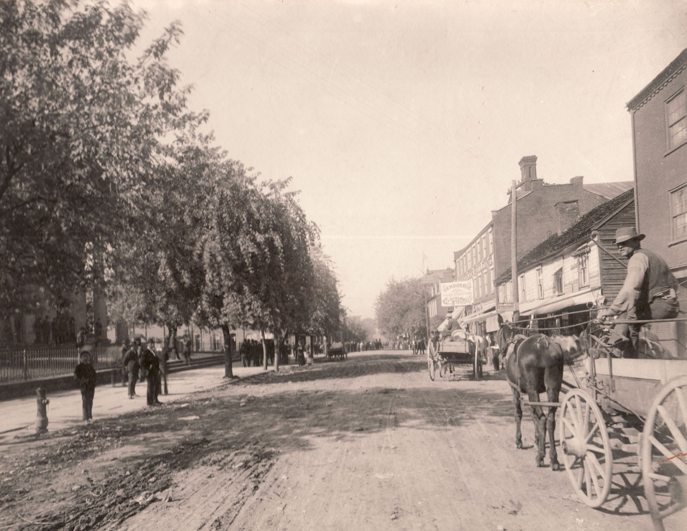 High Street [looking west from Church Street] in front of the Greene ...
