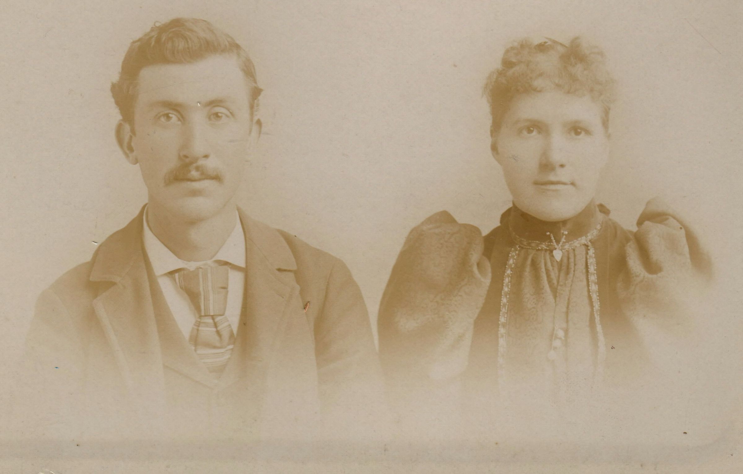 Believed to be Stephen Knight [1849-1934] and his wife, Sarah Elizabeth ...