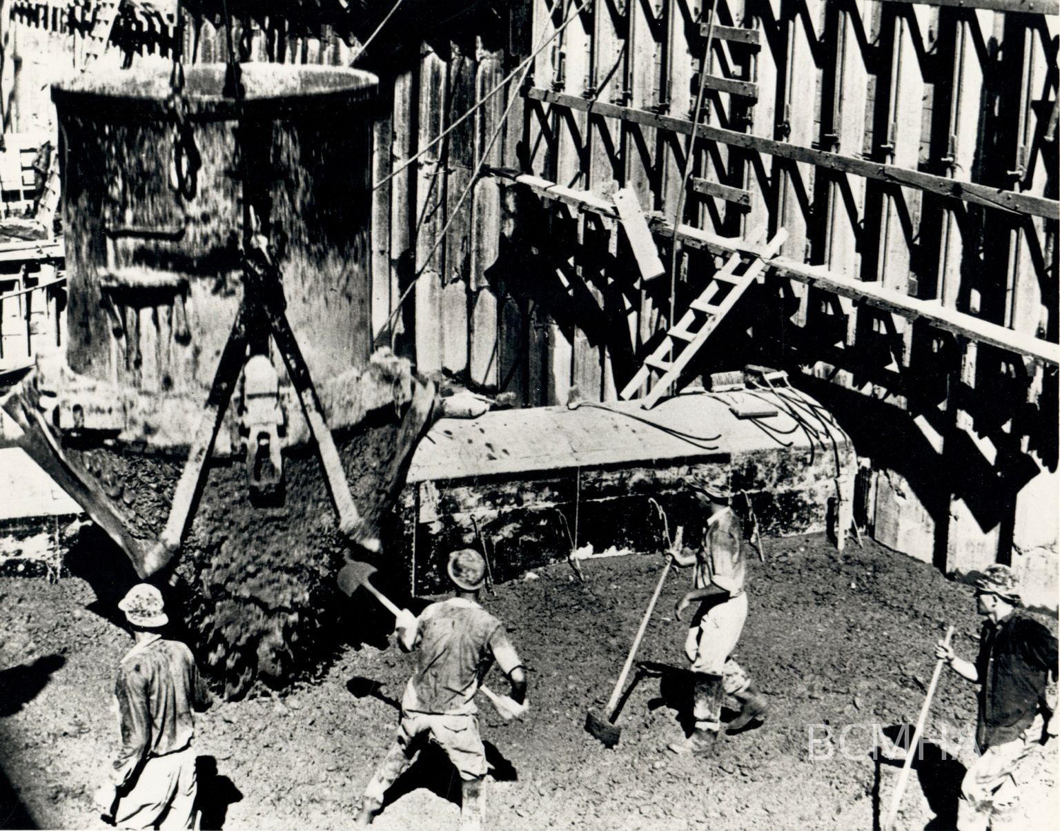 Hoover Dam - construction: concrete placement