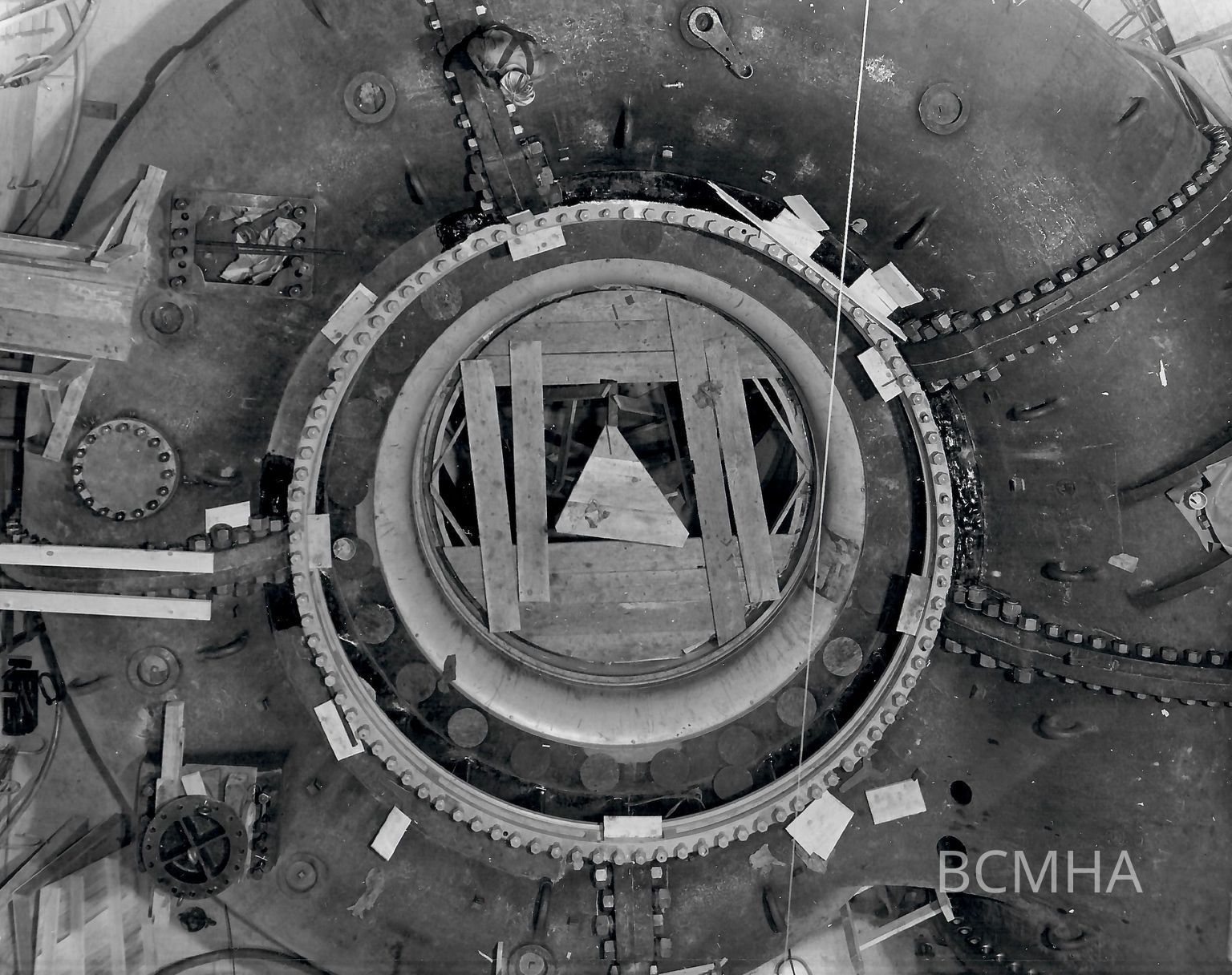 Hoover Dam - power: generators: "The scroll case for A2 [Arizona 2 ...
