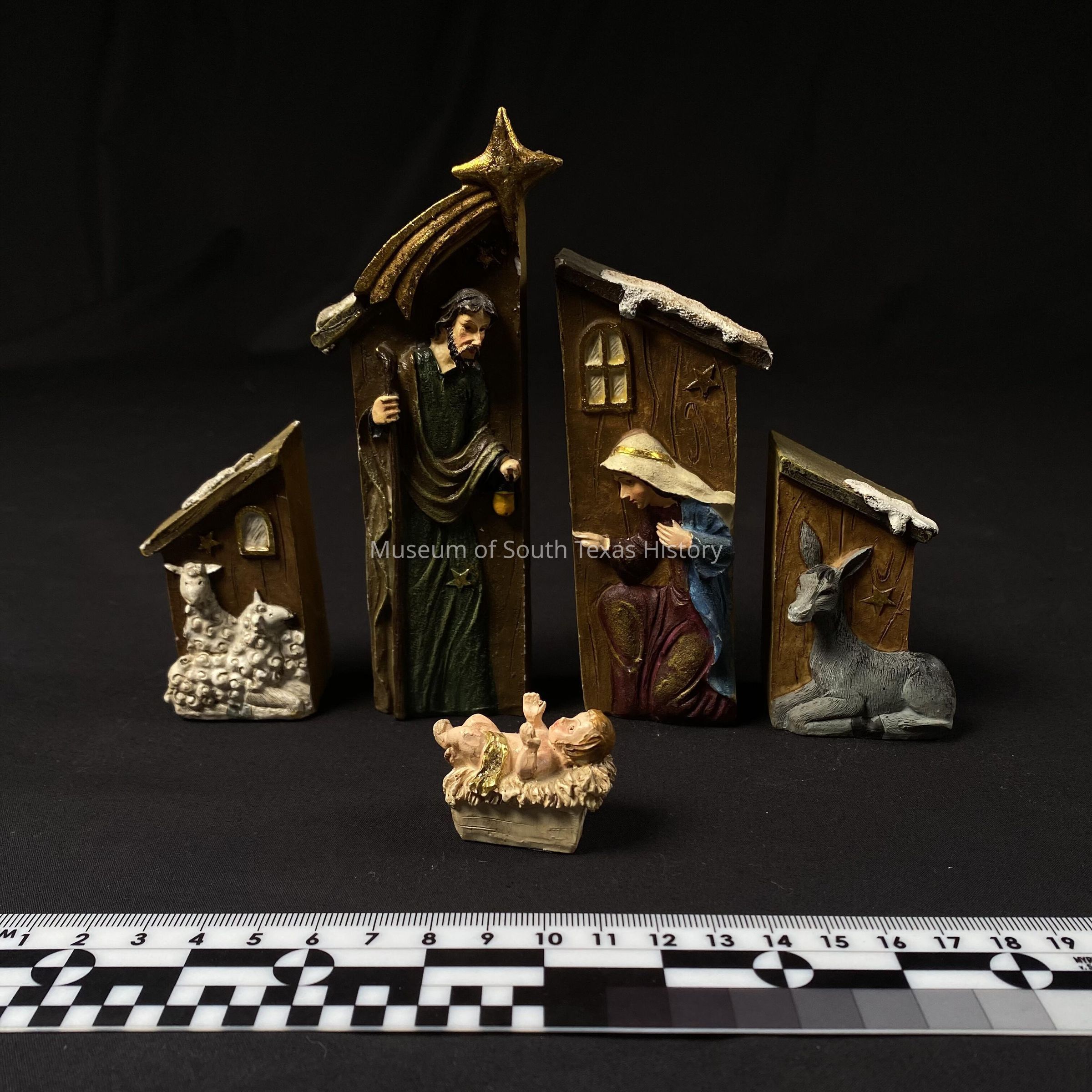 Nativity Scene of clay figure blocks