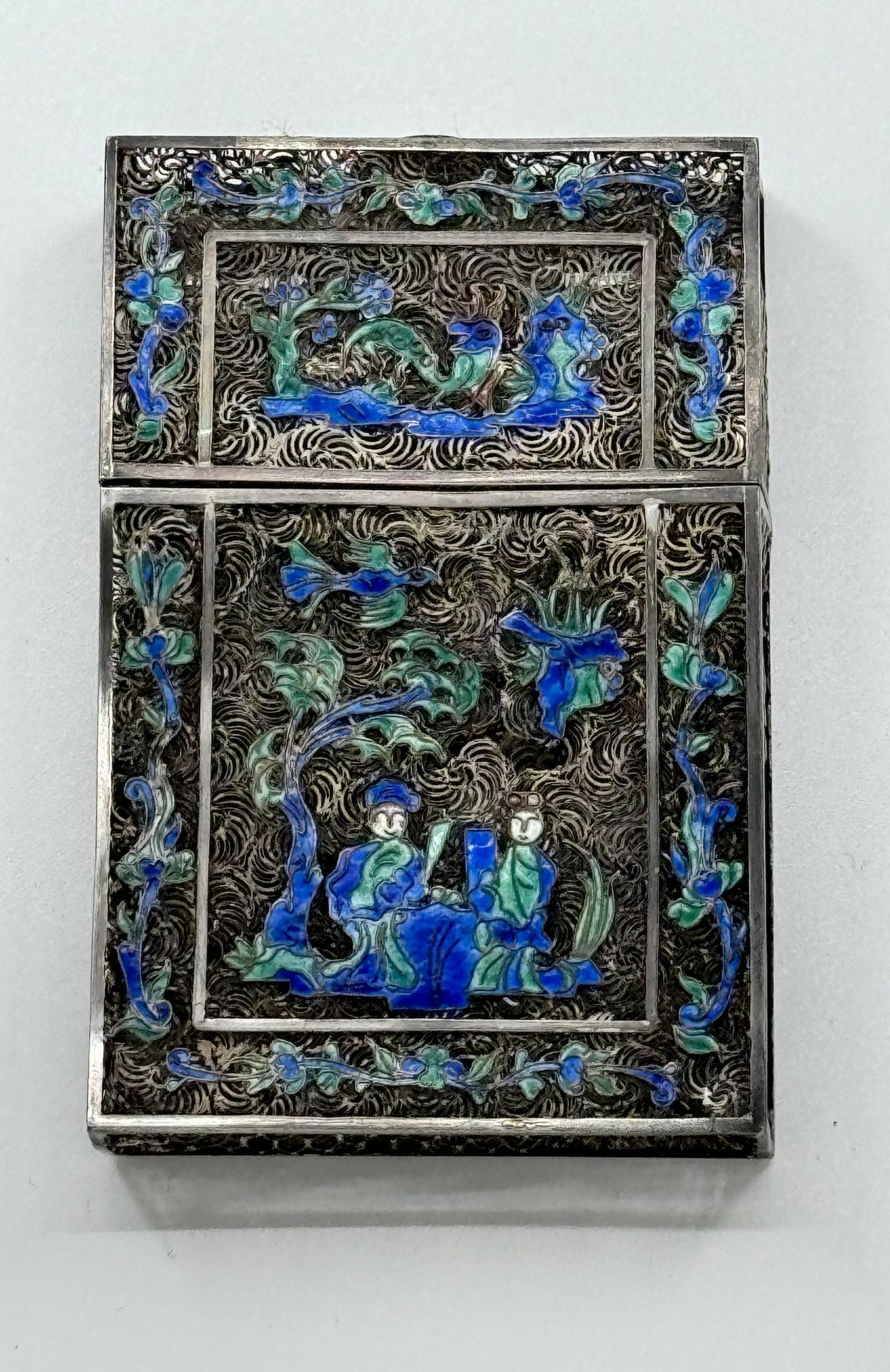Enameled Filigree Card Case