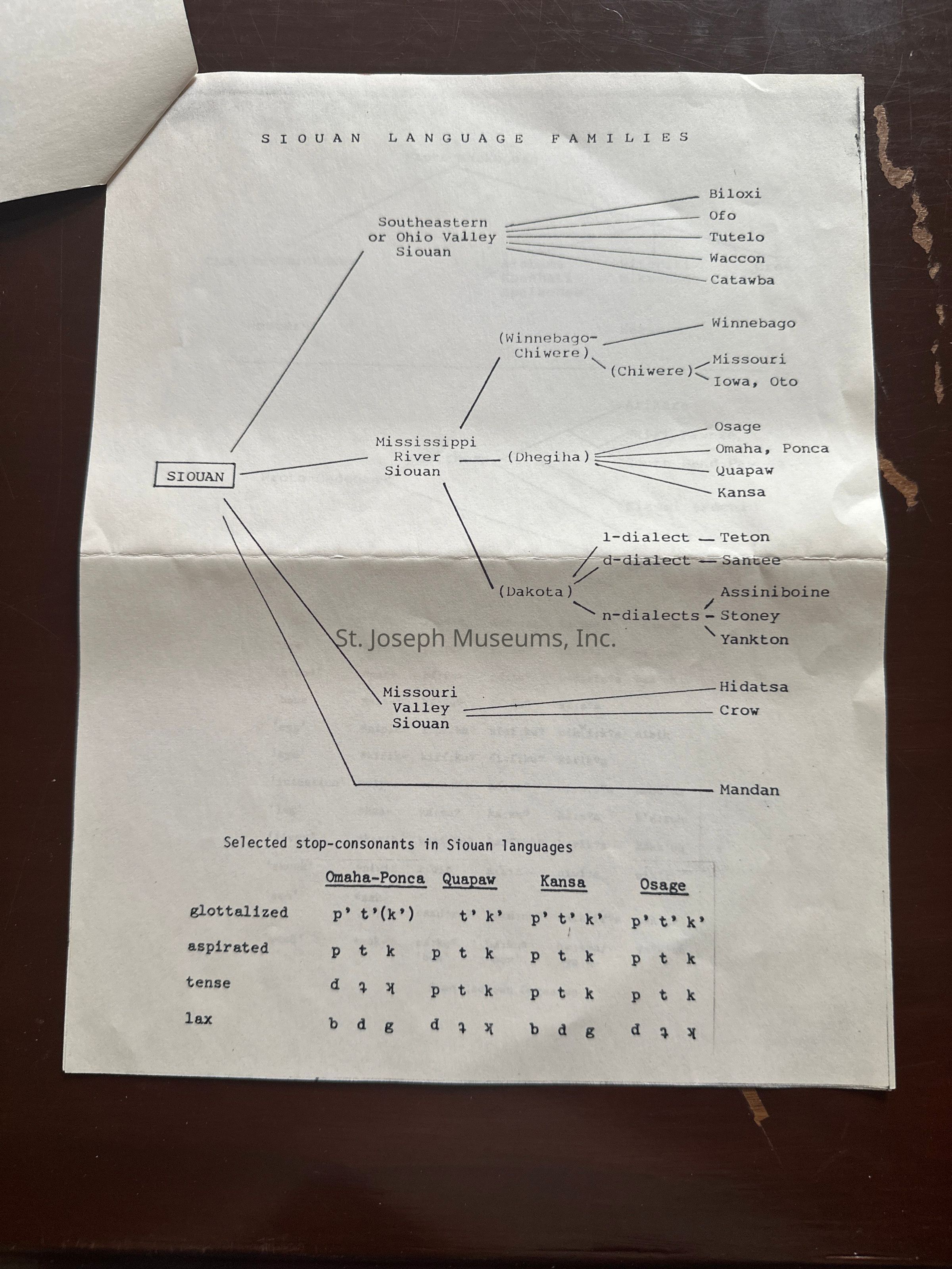 Algonquian Linguistic Relationships