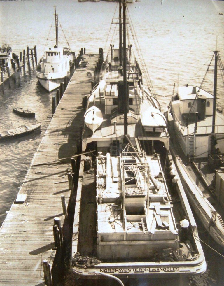 Northwestern - Los Angeles at Star and Crescent Boat Dock, high angle ...