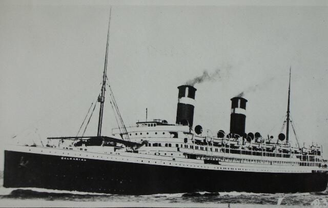 RMS Calgarian port bow view underway