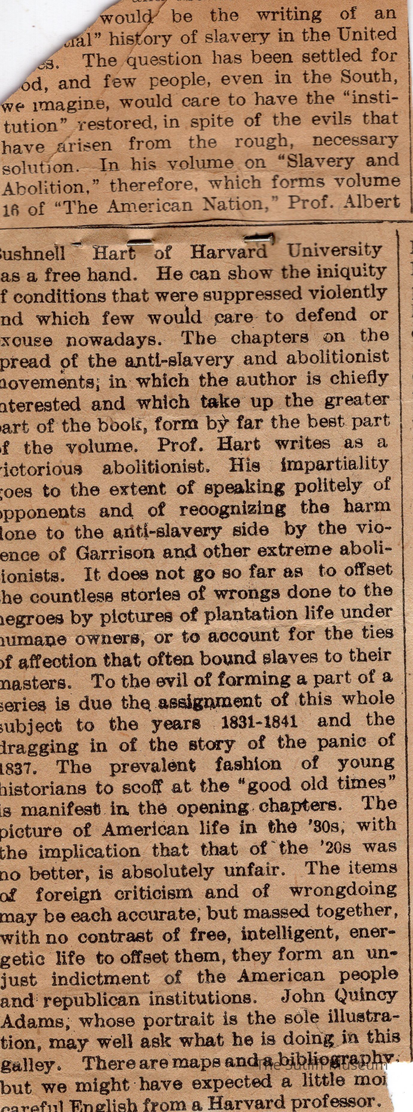 Professor Albert Bushnell Hart + Washington's Birthday Party Articles