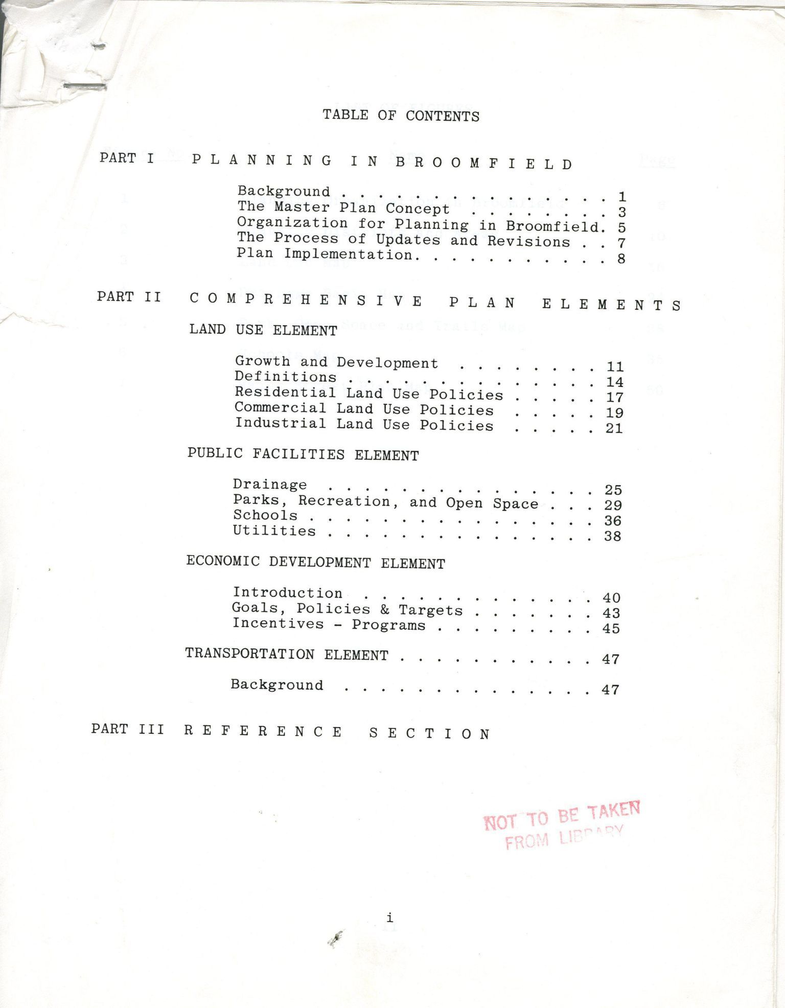 1988 Master Plan for Broomfield